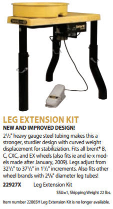 Brent - 22927X - Wheel Leg Extension Kit | Seattle Pottery Supply